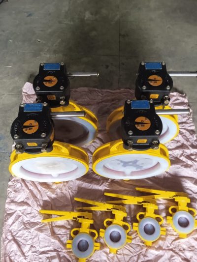 Rubber Lined Wafer Type Double Flange Butterfly Valve - SRK Valves